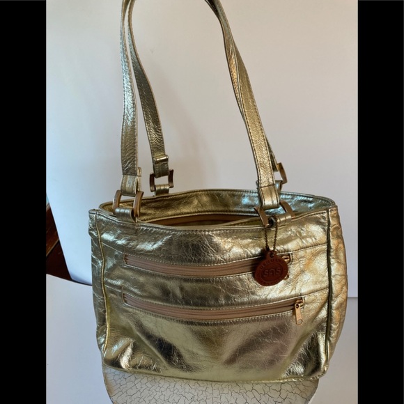 SAS | Bags | Sas Gold Leather Shoulder Bag | Poshmark